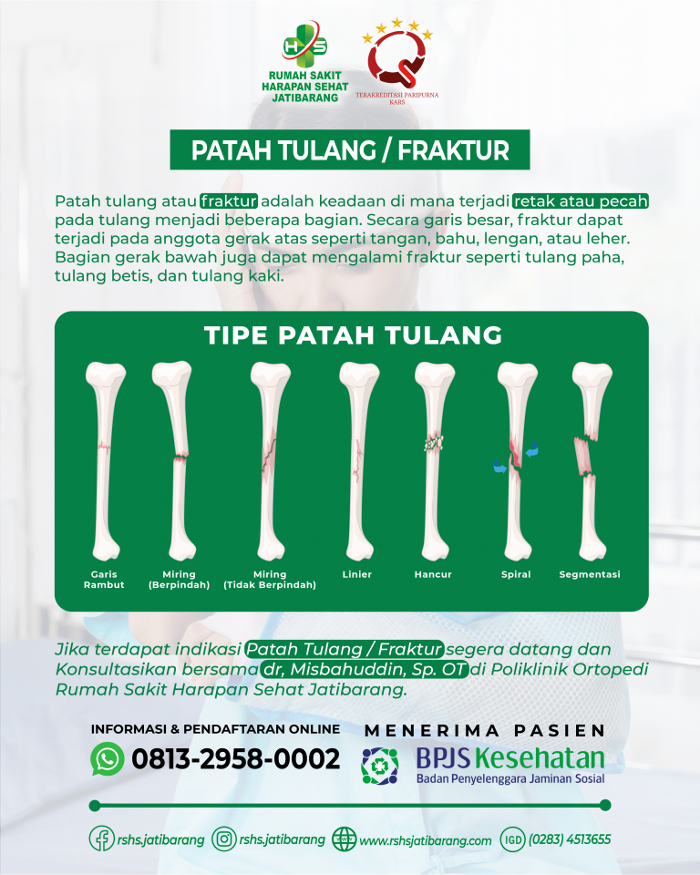 KENALI PATAH TULANG / FRAKTUR - Rumah Sakit Harapan Sehat Jatibarang